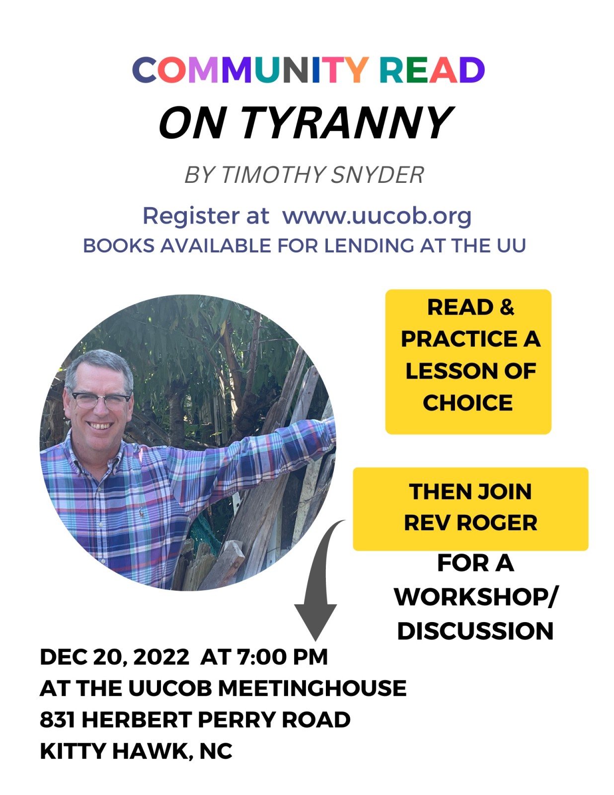 Poster-On-Tyranny - Unitarian Universalist Congregation